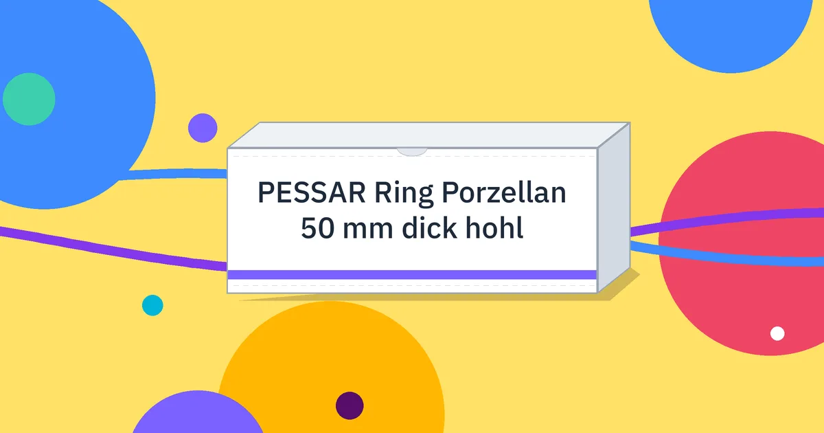 Symbolbild: Packung mit der Aufschrift PESSAR Ring Porzellan 50 mm dick hohl (PZN 01967075) – Verfügbarkeit und Bezug in Apotheken in Frankfurt am Main