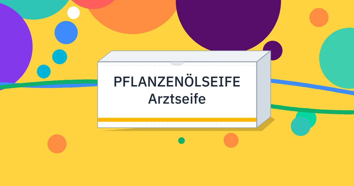 Symbolbild: Packung mit der Aufschrift PFLANZENÖLSEIFE Arztseife (PZN 08730494) – Verfügbarkeit und Bezug in Apotheken in Frankfurt am Main