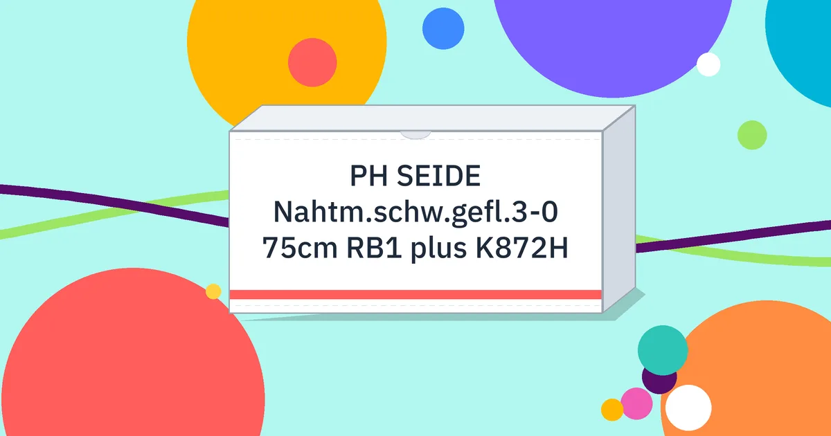 Symbolbild: Packung mit der Aufschrift PH SEIDE Nahtm.schw.gefl.3-0 75cm RB1 plus K872H (PZN 20173547) – Verfügbarkeit und Bezug in Apotheken in Frankfurt am Main