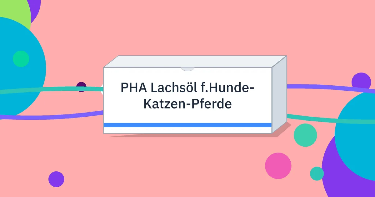 Symbolbild: Packung mit der Aufschrift PHA Lachsöl f.Hunde-Katzen-Pferde (PZN 17979100) – Verfügbarkeit und Bezug in Apotheken in Frankfurt am Main