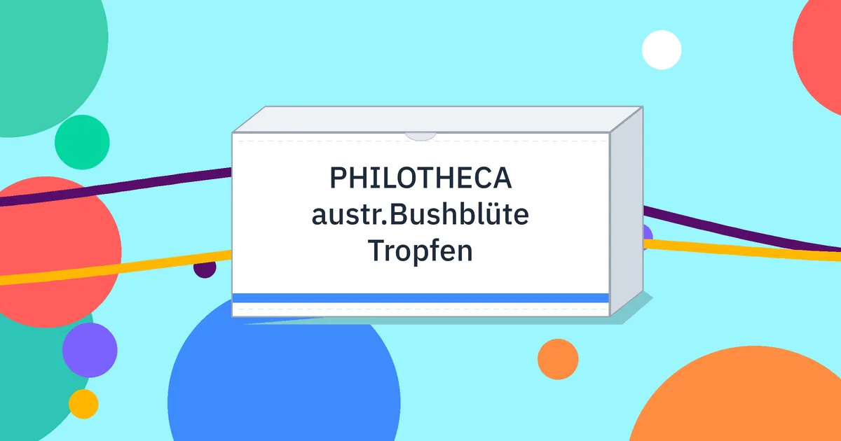 Symbolbild: Packung mit der Aufschrift PHILOTHECA austr.Bushblüte Tropfen (PZN 06126742) – Verfügbarkeit und Bezug in Apotheken in Frankfurt am Main
