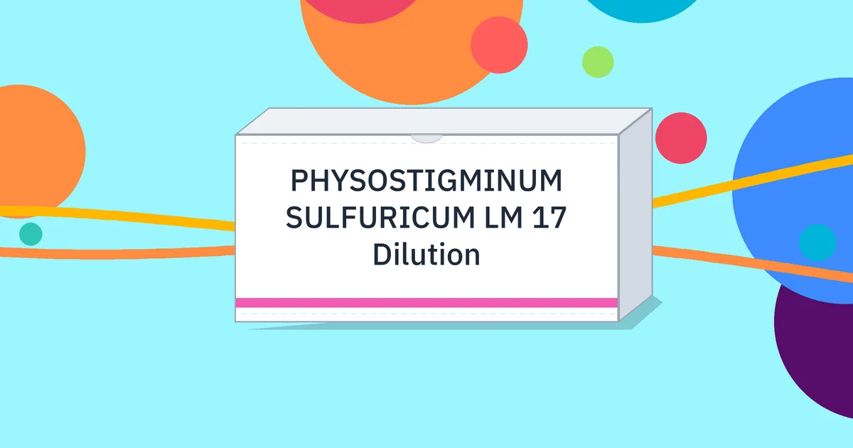 Symbolbild: Packung mit der Aufschrift PHYSOSTIGMINUM SULFURICUM LM 17 Dilution (PZN 13640244) – Verfügbarkeit und Bezug in Apotheken in Frankfurt am Main