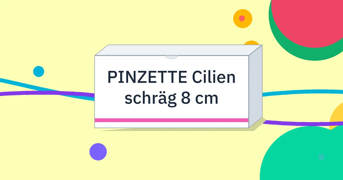 Symbolbild: Packung mit der Aufschrift PINZETTE Cilien schräg 8 cm (PZN 00741096) – Verfügbarkeit und Bezug in Apotheken in Frankfurt am Main