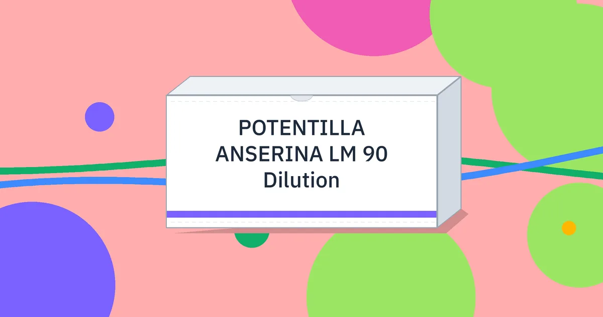 Symbolbild: Packung mit der Aufschrift POTENTILLA ANSERINA LM 90 Dilution (PZN 13665474) – Verfügbarkeit und Bezug in Apotheken in Frankfurt am Main