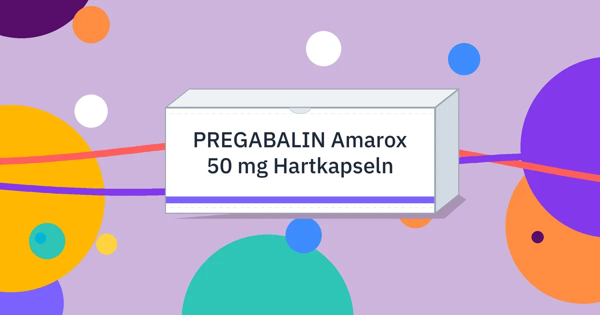 Symbolbild: Packung mit der Aufschrift PREGABALIN Amarox 50 mg Hartkapseln (PZN 16805421) – Verfügbarkeit und Bezug in Apotheken in Frankfurt am Main