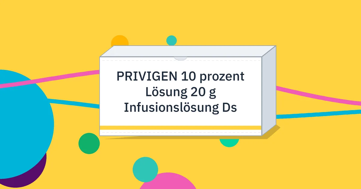 Symbolbild: Packung mit der Aufschrift PRIVIGEN 10 prozent Lösung 20 g Infusionslösung Ds (PZN 10335374) – Verfügbarkeit und Bezug in Apotheken in Frankfurt am Main