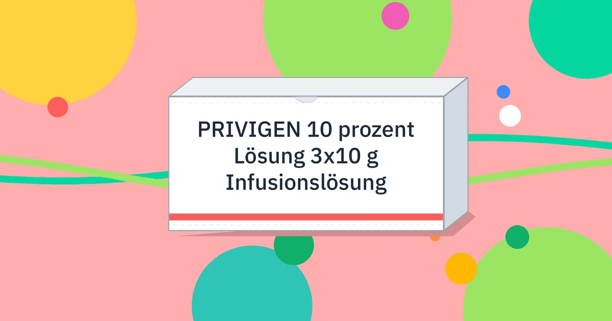 Symbolbild: Packung mit der Aufschrift PRIVIGEN 10 prozent Lösung 3x10 g Infusionslösung (PZN 10228827) – Verfügbarkeit und Bezug in Apotheken in Frankfurt am Main