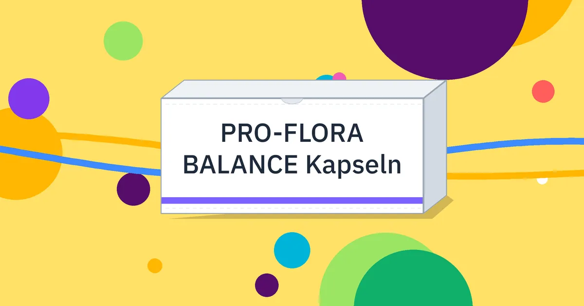 Symbolbild: Packung mit der Aufschrift PRO-FLORA BALANCE Kapseln (PZN 16708511) – Verfügbarkeit und Bezug in Apotheken in Frankfurt am Main
