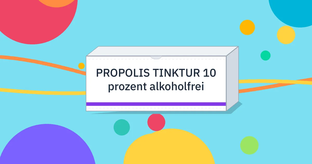 Symbolbild: Packung mit der Aufschrift PROPOLIS TINKTUR 10 prozent alkoholfrei (PZN 18880332) – Verfügbarkeit und Bezug in Apotheken in Frankfurt am Main