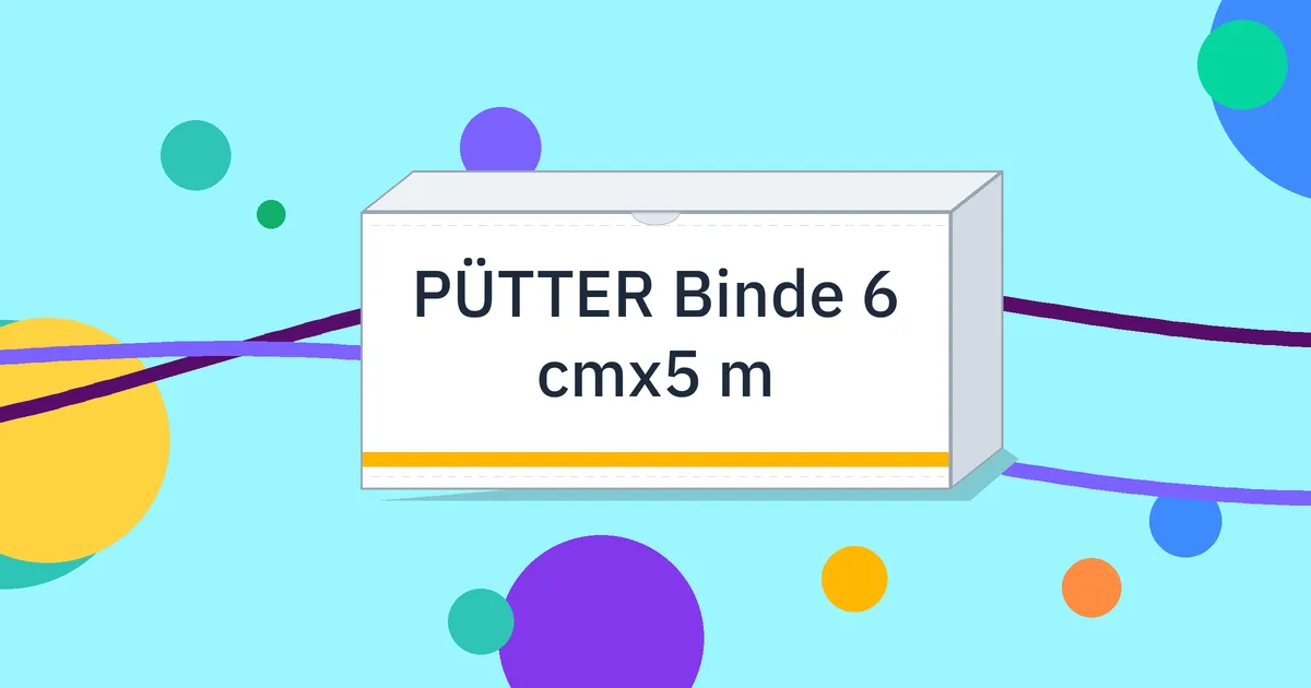 Symbolbild: Packung mit der Aufschrift PÜTTER Binde 6 cmx5 m (PZN 19924563) – Verfügbarkeit und Bezug in Apotheken in Frankfurt am Main