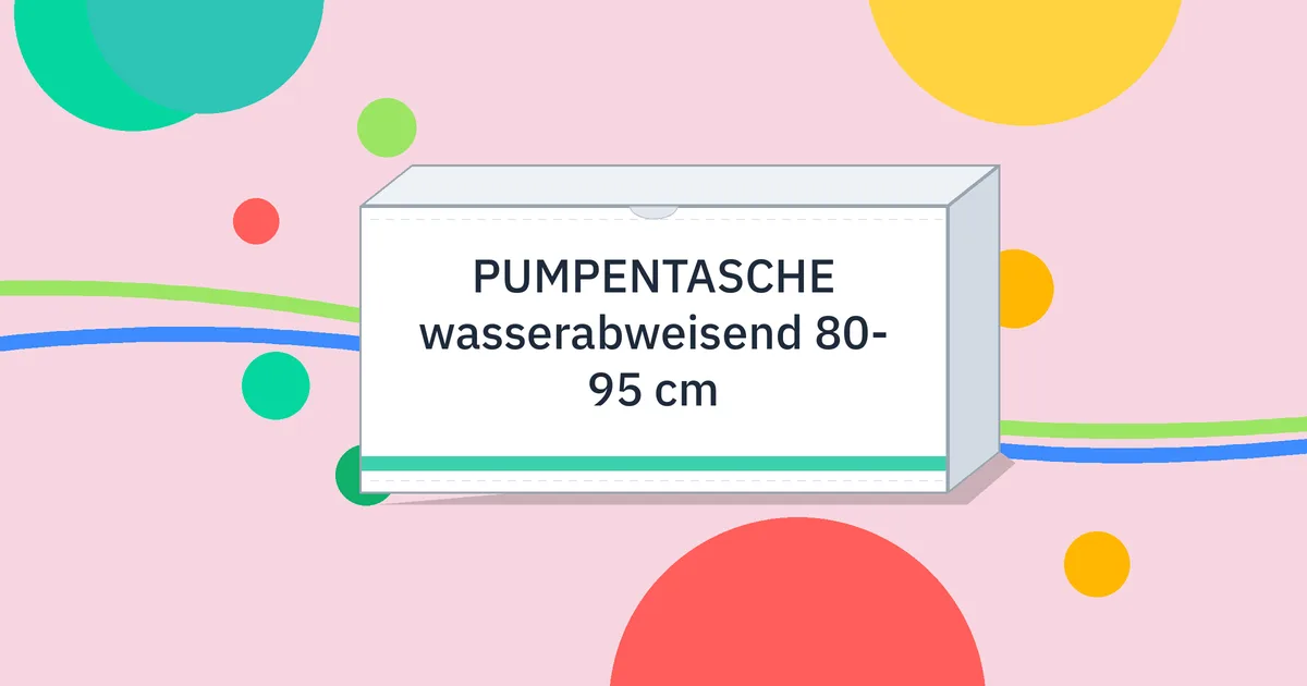 Symbolbild: Packung mit der Aufschrift PUMPENTASCHE wasserabweisend 80-95 cm (PZN 17837707) – Verfügbarkeit und Bezug in Apotheken in Frankfurt am Main