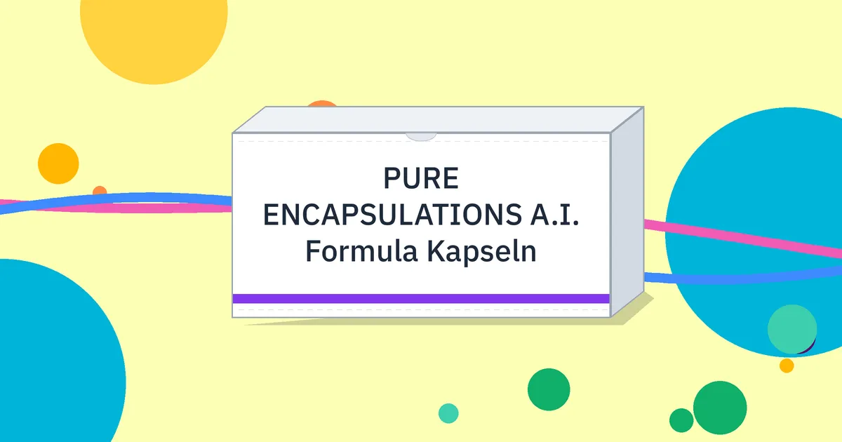 Symbolbild: Packung mit der Aufschrift PURE ENCAPSULATIONS A.I. Formula Kapseln (PZN 00183897) – Verfügbarkeit und Bezug in Apotheken in Frankfurt am Main