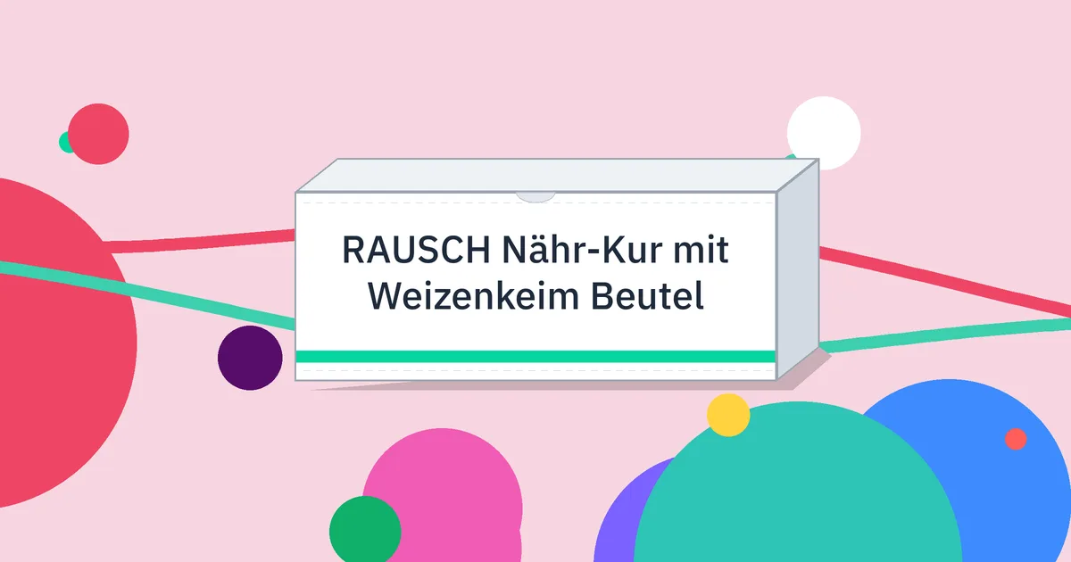 Symbolbild: Packung mit der Aufschrift RAUSCH Nähr-Kur mit Weizenkeim Beutel (PZN 18742908) – Verfügbarkeit und Bezug in Apotheken in Frankfurt am Main