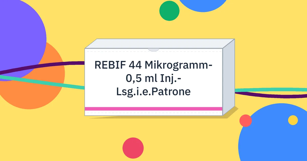 Symbolbild: Packung mit der Aufschrift REBIF 44 Mikrogramm-0,5 ml Inj.-Lsg.i.e.Patrone (PZN 06575871) – Verfügbarkeit und Bezug in Apotheken in Frankfurt am Main