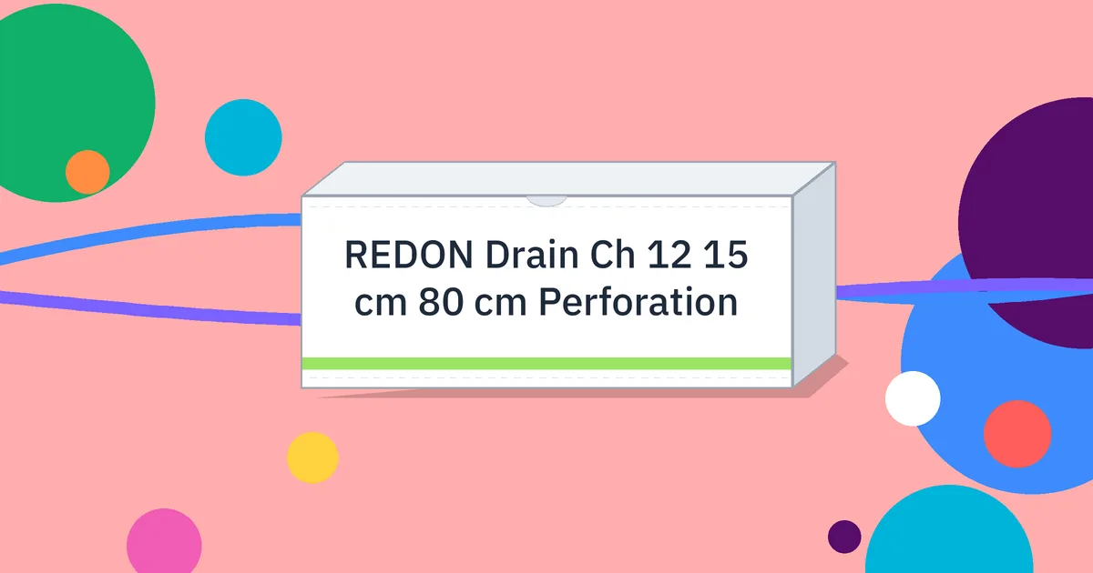 Symbolbild: Packung mit der Aufschrift REDON Drain Ch 12 15 cm 80 cm Perforation (PZN 11171472) – Verfügbarkeit und Bezug in Apotheken in Frankfurt am Main