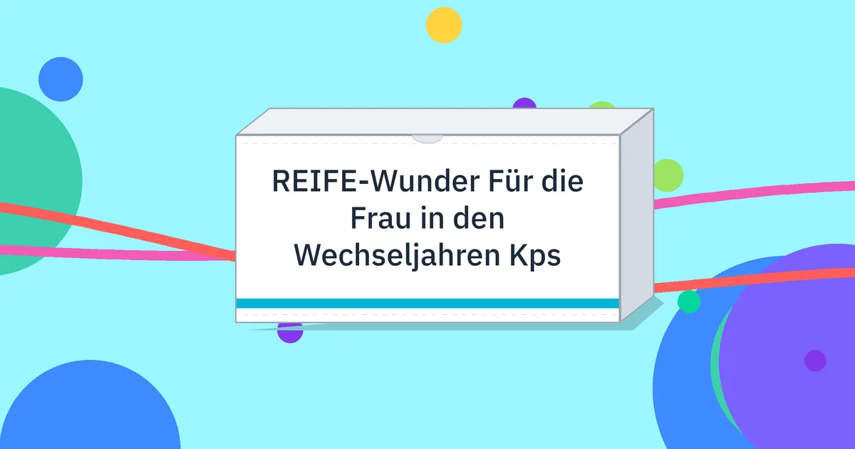 Symbolbild: Packung mit der Aufschrift REIFE-Wunder Für die Frau in den Wechseljahren Kps (PZN 18362413) – Verfügbarkeit und Bezug in Apotheken in Frankfurt am Main