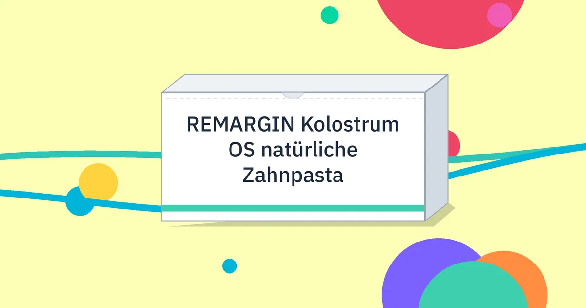 Symbolbild: Packung mit der Aufschrift REMARGIN Kolostrum OS natürliche Zahnpasta (PZN 19013519) – Verfügbarkeit und Bezug in Apotheken in Frankfurt am Main