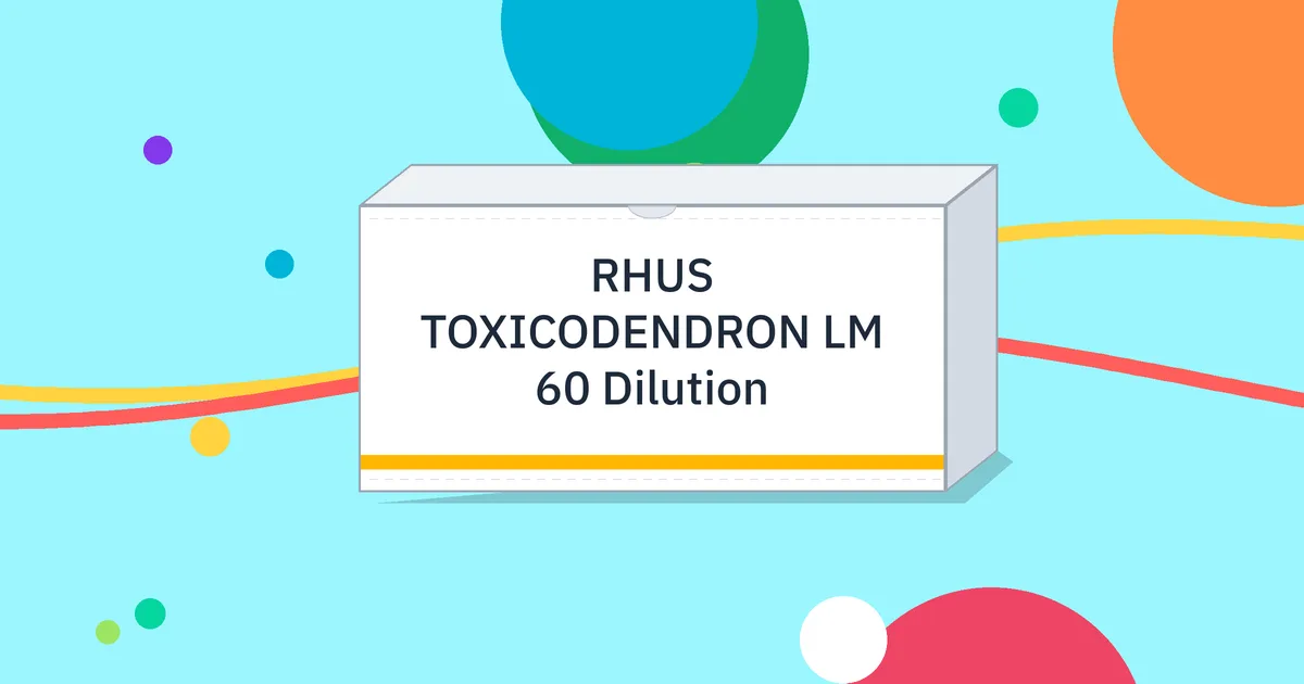 Symbolbild: Packung mit der Aufschrift RHUS TOXICODENDRON LM 60 Dilution (PZN 13053854) – Verfügbarkeit und Bezug in Apotheken in Frankfurt am Main