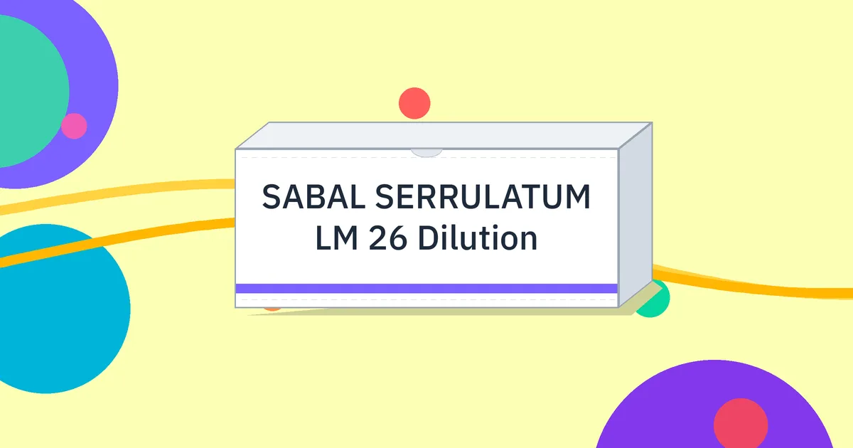Symbolbild: Packung mit der Aufschrift SABAL SERRULATUM LM 26 Dilution (PZN 13175126) – Verfügbarkeit und Bezug in Apotheken in Frankfurt am Main