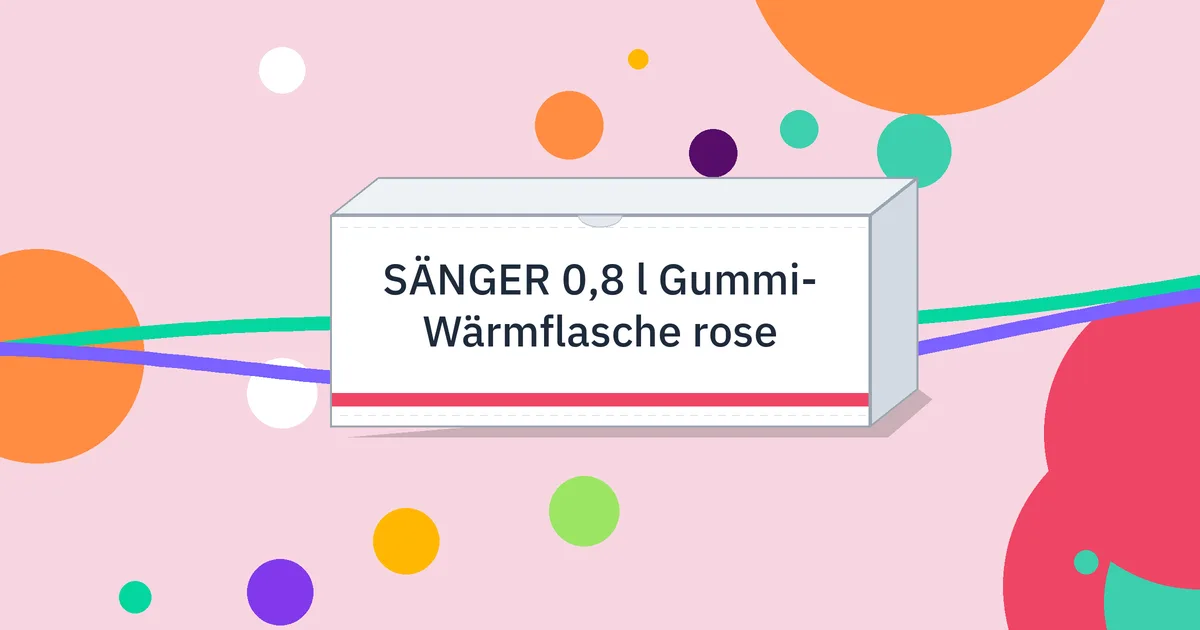 Symbolbild: Packung mit der Aufschrift SÄNGER 0,8 l Gummi-Wärmflasche rose (PZN 01314083) – Verfügbarkeit und Bezug in Apotheken in Frankfurt am Main
