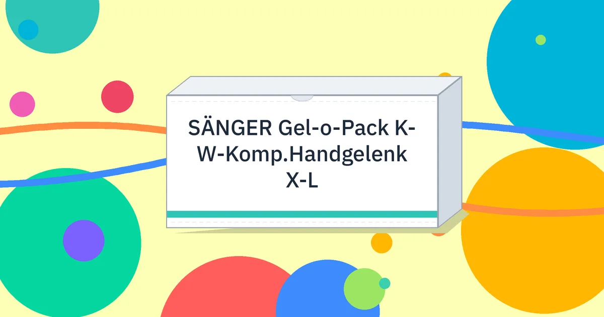 Symbolbild: Packung mit der Aufschrift SÄNGER Gel-o-Pack K-W-Komp.Handgelenk X-L (PZN 05496589) – Verfügbarkeit und Bezug in Apotheken in Frankfurt am Main