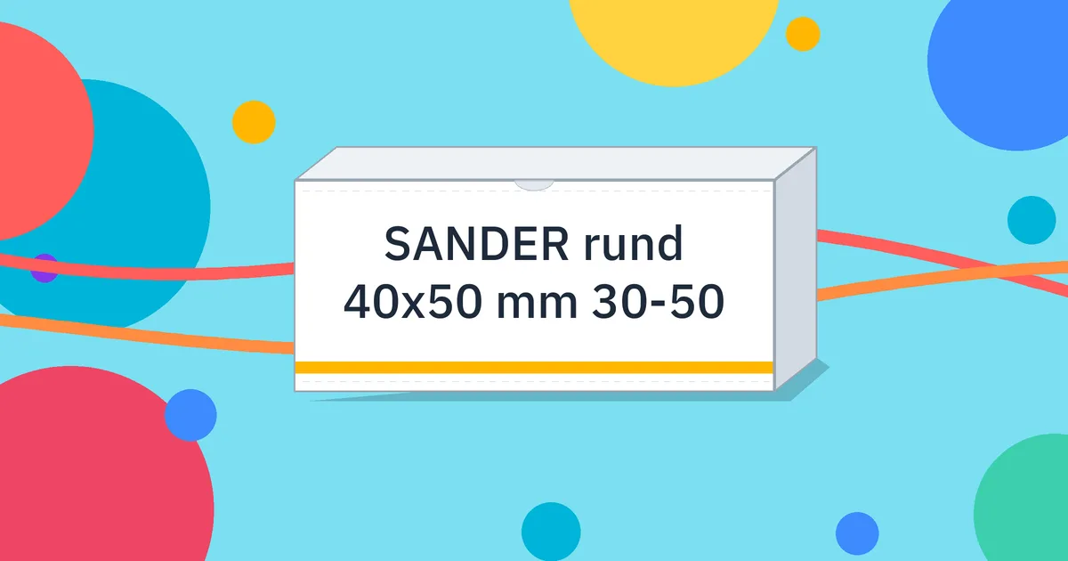 Symbolbild: Packung mit der Aufschrift SANDER rund 40x50 mm 30-50 (PZN 00902079) – Verfügbarkeit und Bezug in Apotheken in Frankfurt am Main