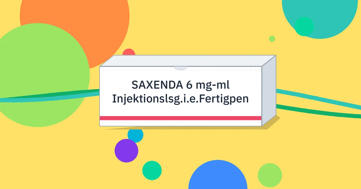 Symbolbild: Packung mit der Aufschrift SAXENDA 6 mg-ml Injektionslsg.i.e.Fertigpen (PZN 19214465) – Verfügbarkeit und Bezug in Apotheken in Frankfurt am Main