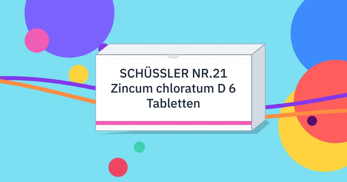 Symbolbild: Packung mit der Aufschrift SCHÜSSLER NR.21 Zincum chloratum D 6 Tabletten (PZN 11031937) – Verfügbarkeit und Bezug in Apotheken in Frankfurt am Main