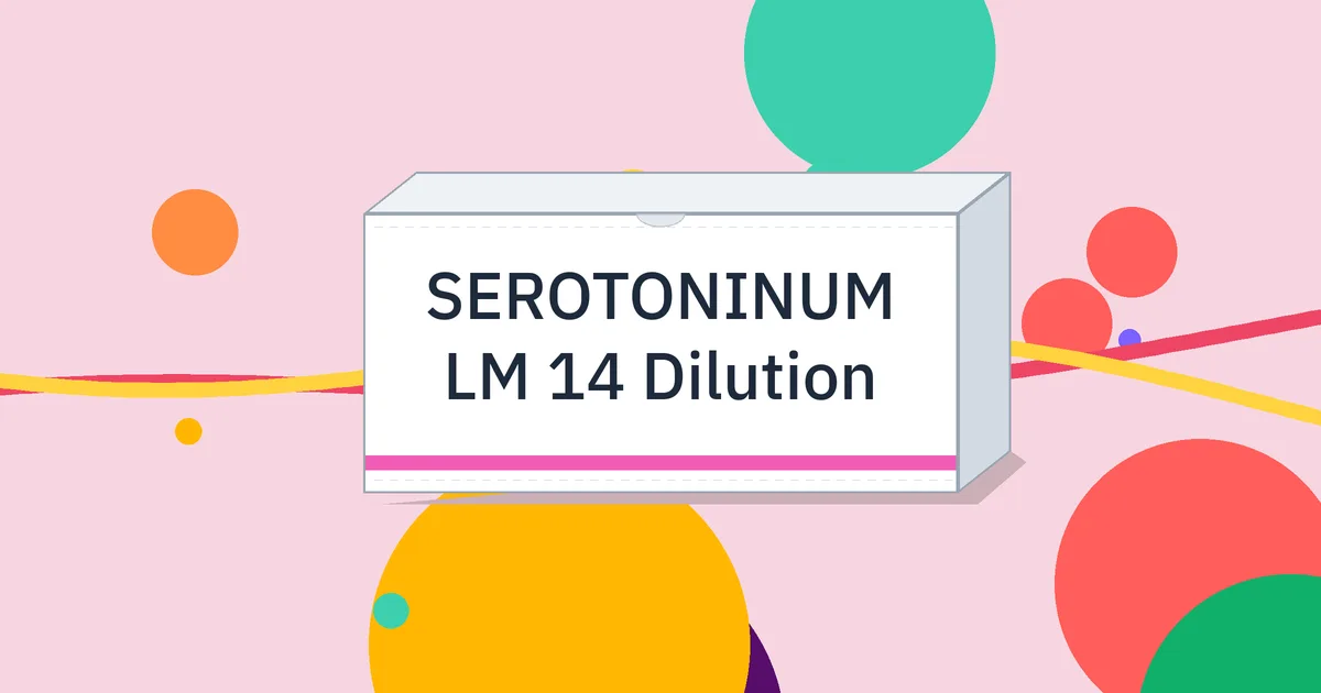Symbolbild: Packung mit der Aufschrift SEROTONINUM LM 14 Dilution (PZN 13188844) – Verfügbarkeit und Bezug in Apotheken in Frankfurt am Main