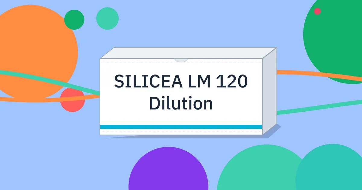 Symbolbild: Packung mit der Aufschrift SILICEA LM 120 Dilution (PZN 13190462) – Verfügbarkeit und Bezug in Apotheken in Frankfurt am Main