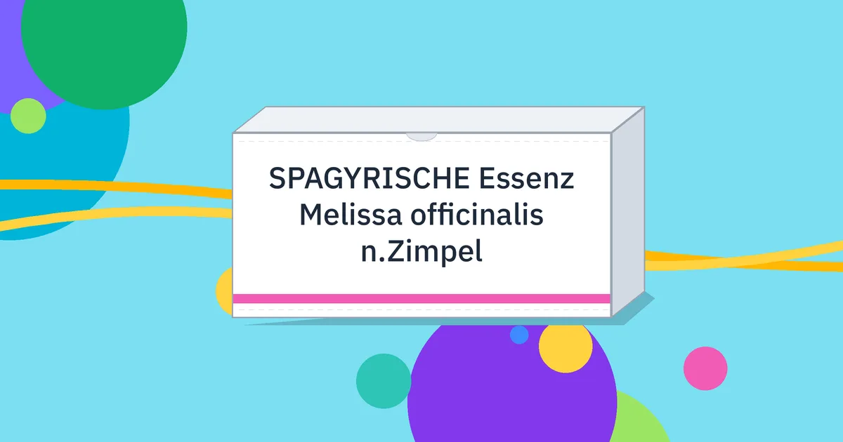 Symbolbild: Packung mit der Aufschrift SPAGYRISCHE Essenz Melissa officinalis n.Zimpel (PZN 00917276) – Verfügbarkeit und Bezug in Apotheken in Frankfurt am Main