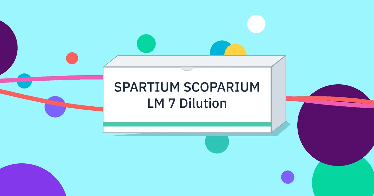 Symbolbild: Packung mit der Aufschrift SPARTIUM SCOPARIUM LM 7 Dilution (PZN 13194661) – Verfügbarkeit und Bezug in Apotheken in Frankfurt am Main
