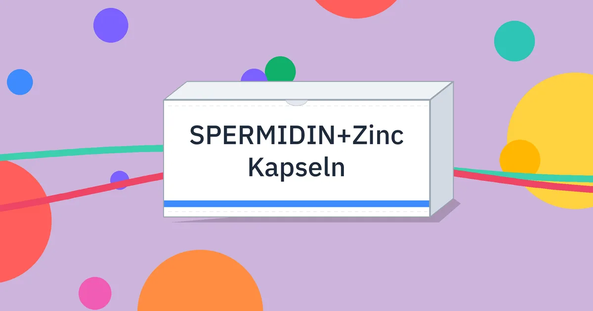Symbolbild: Packung mit der Aufschrift SPERMIDIN+Zinc Kapseln (PZN 17587268) – Verfügbarkeit und Bezug in Apotheken in Frankfurt am Main