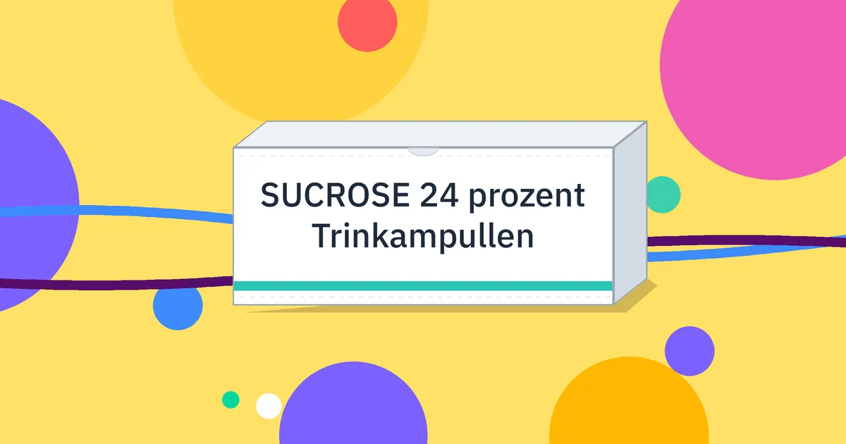 Symbolbild: Packung mit der Aufschrift SUCROSE 24 prozent Trinkampullen (PZN 10419148) – Verfügbarkeit und Bezug in Apotheken in Frankfurt am Main