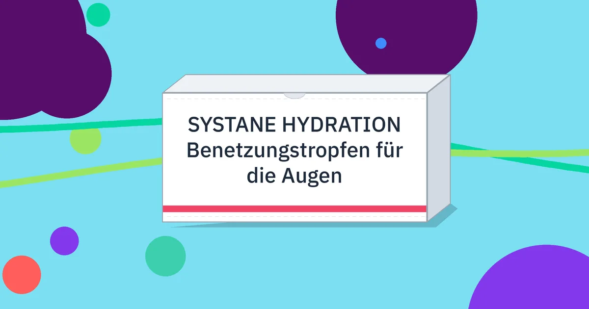 Symbolbild: Packung mit der Aufschrift SYSTANE HYDRATION Benetzungstropfen für die Augen (PZN 11088216) – Verfügbarkeit und Bezug in Apotheken in Frankfurt am Main