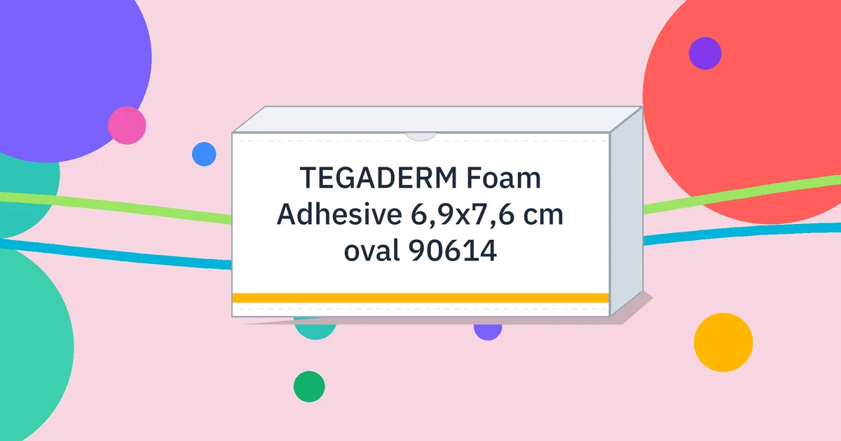 Symbolbild: Packung mit der Aufschrift TEGADERM Foam Adhesive 6,9x7,6 cm oval 90614 (PZN 11114965) – Verfügbarkeit und Bezug in Apotheken in Frankfurt am Main