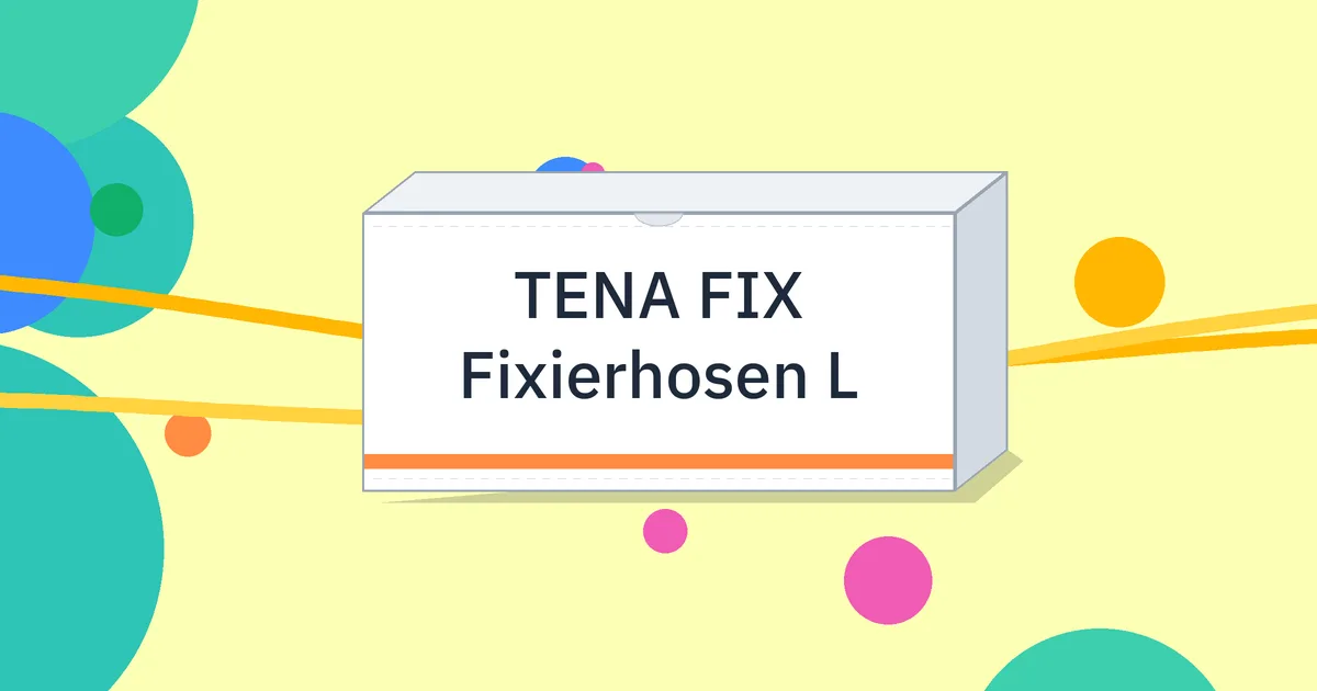 Symbolbild: Packung mit der Aufschrift TENA FIX Fixierhosen L (PZN 09468986) – Verfügbarkeit und Bezug in Apotheken in Frankfurt am Main
