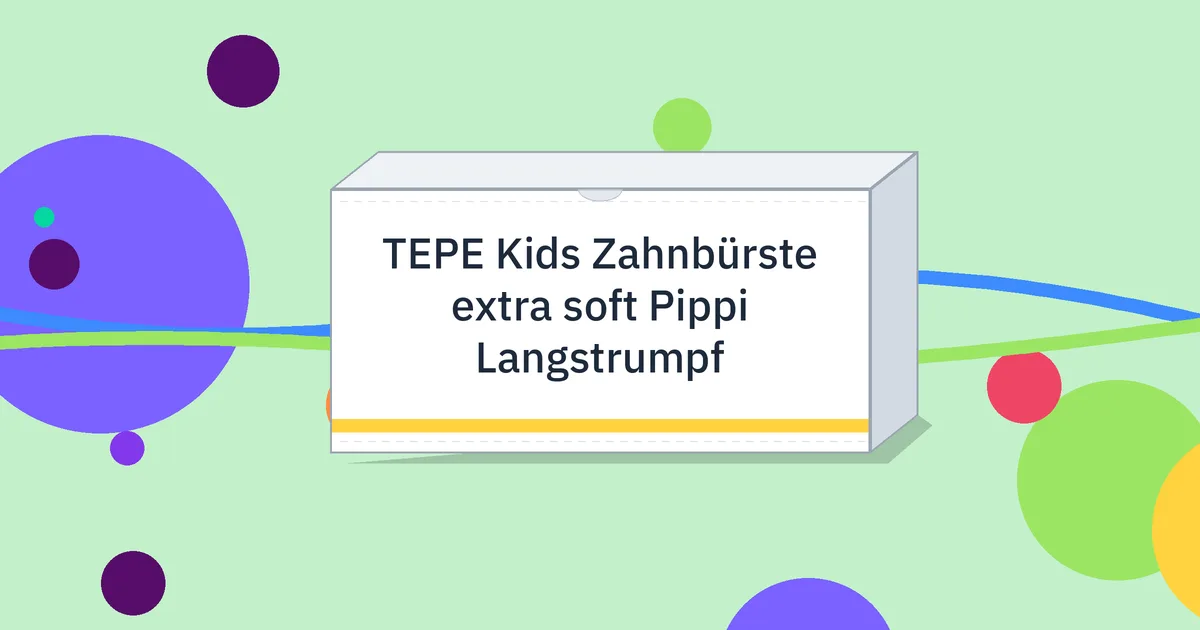 Symbolbild: Packung mit der Aufschrift TEPE Kids Zahnbürste extra soft Pippi Langstrumpf (PZN 19749249) – Verfügbarkeit und Bezug in Apotheken in Frankfurt am Main