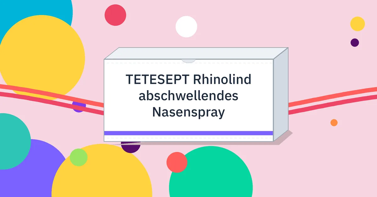 Symbolbild: Packung mit der Aufschrift TETESEPT Rhinolind abschwellendes Nasenspray (PZN 07574655) – Verfügbarkeit und Bezug in Apotheken in Frankfurt am Main