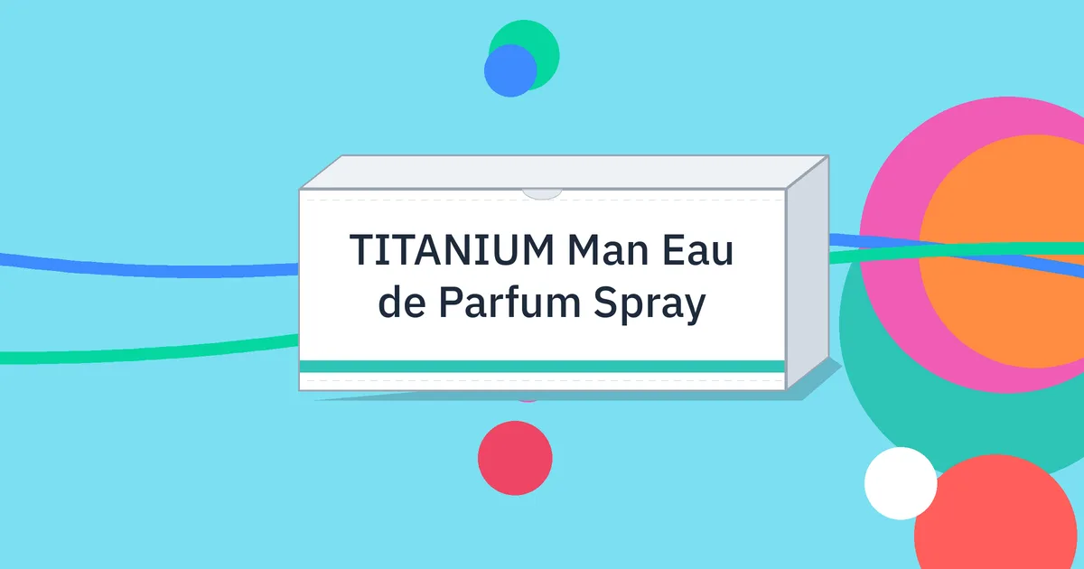 Symbolbild: Packung mit der Aufschrift TITANIUM Man Eau de Parfum Spray (PZN 03528279) – Verfügbarkeit und Bezug in Apotheken in Frankfurt am Main