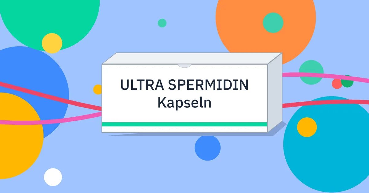 Symbolbild: Packung mit der Aufschrift ULTRA SPERMIDIN Kapseln (PZN 16740176) – Verfügbarkeit und Bezug in Apotheken in Frankfurt am Main