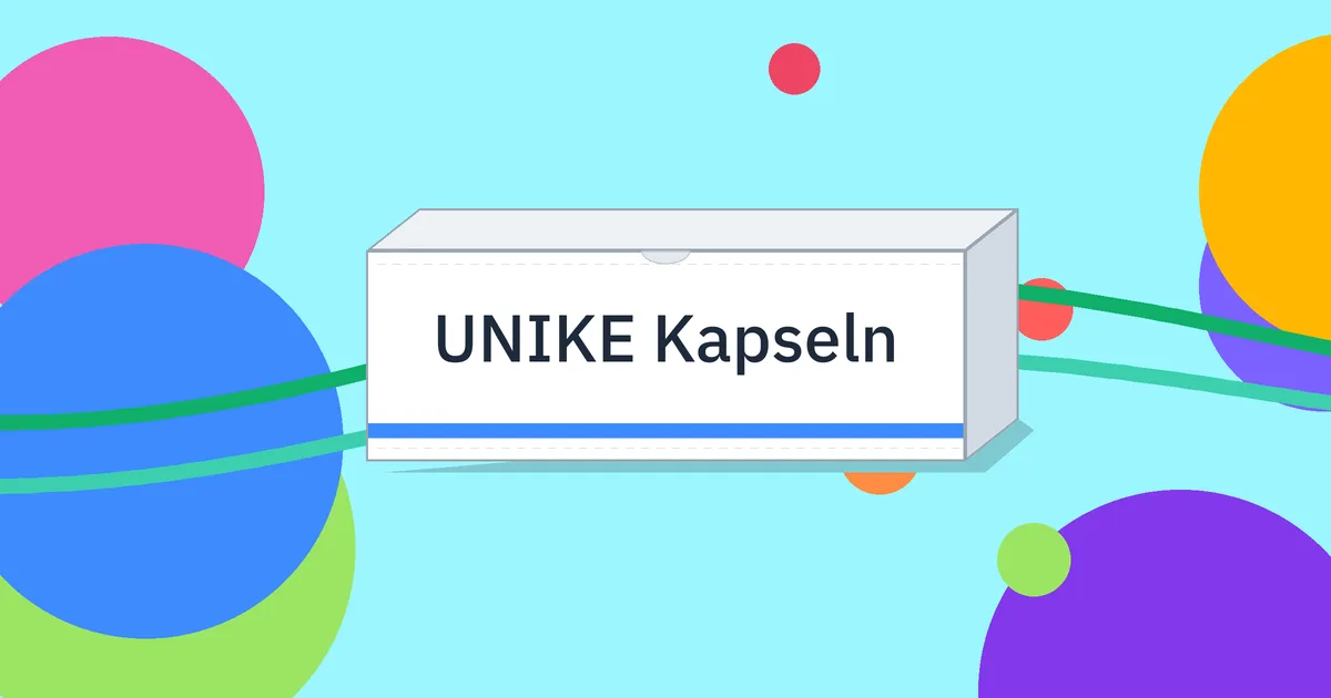 Symbolbild: Packung mit der Aufschrift UNIKE Kapseln (PZN 13414772) – Verfügbarkeit und Bezug in Apotheken in Frankfurt am Main