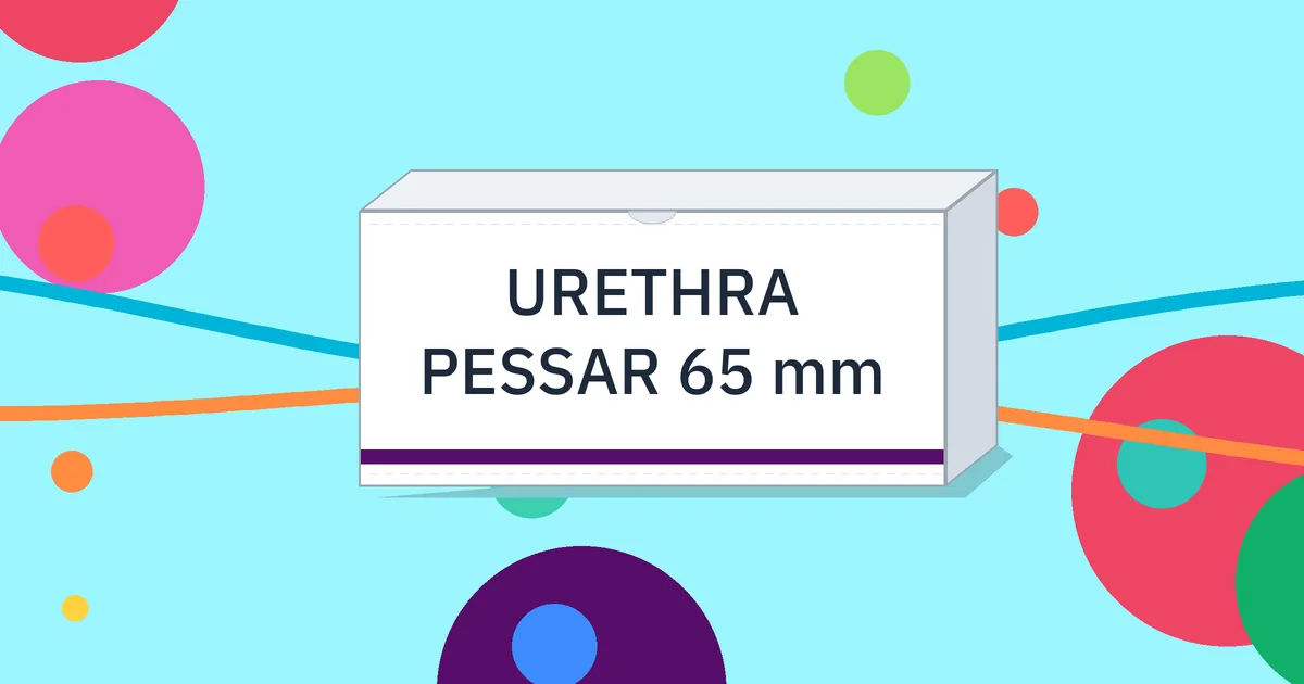 Symbolbild: Packung mit der Aufschrift URETHRA PESSAR 65 mm (PZN 07280445) – Verfügbarkeit und Bezug in Apotheken in Frankfurt am Main
