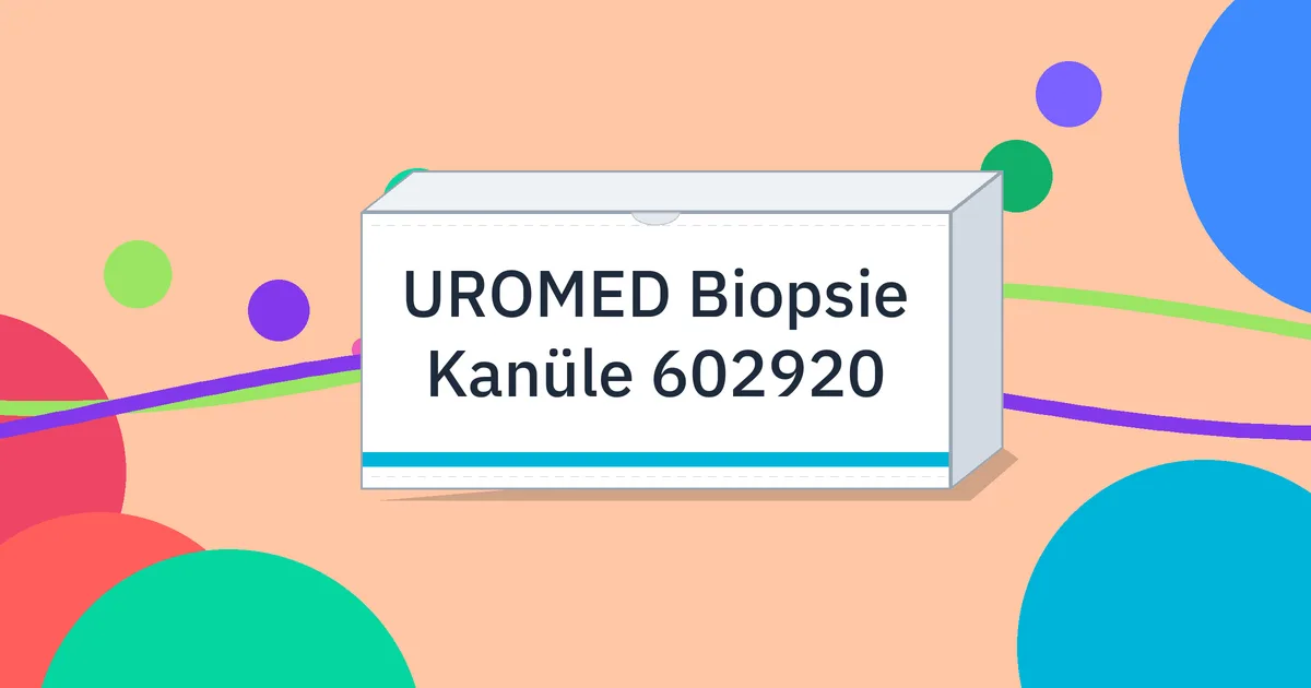 Symbolbild: Packung mit der Aufschrift UROMED Biopsie Kanüle 602920 (PZN 10397949) – Verfügbarkeit und Bezug in Apotheken in Frankfurt am Main