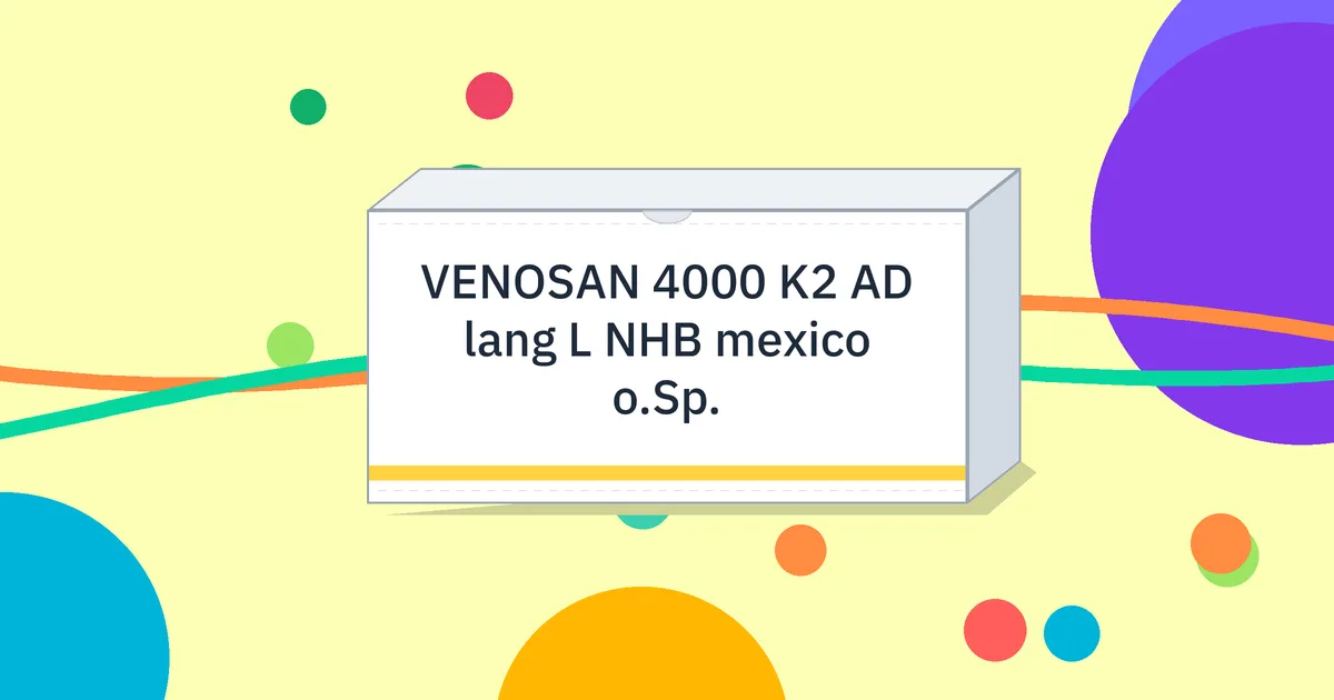 Symbolbild: Packung mit der Aufschrift VENOSAN 4000 K2 AD lang L NHB mexico o.Sp. (PZN 14423951) – Verfügbarkeit und Bezug in Apotheken in Frankfurt am Main
