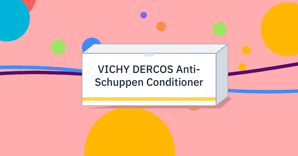 Symbolbild: Packung mit der Aufschrift VICHY DERCOS Anti-Schuppen Conditioner (PZN 19629054) – Verfügbarkeit und Bezug in Apotheken in Frankfurt am Main