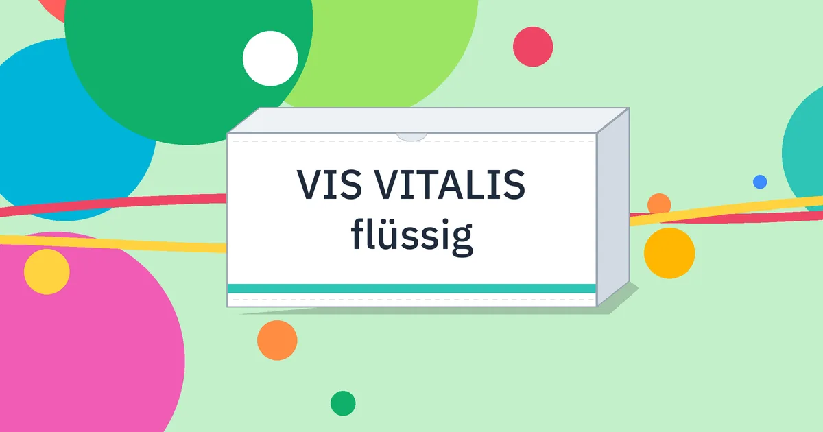 Symbolbild: Packung mit der Aufschrift VIS VITALIS flüssig (PZN 07038371) – Verfügbarkeit und Bezug in Apotheken in Frankfurt am Main