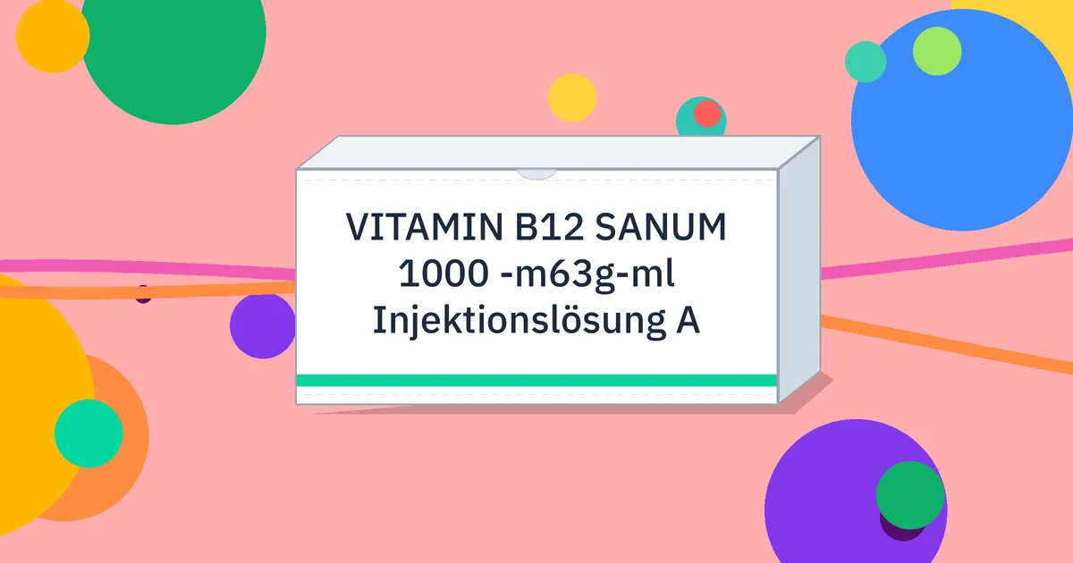 Symbolbild: Packung mit der Aufschrift VITAMIN B12 SANUM 1000 -m63g-ml Injektionslösung A (PZN 02886166) – Verfügbarkeit und Bezug in Apotheken in Frankfurt am Main