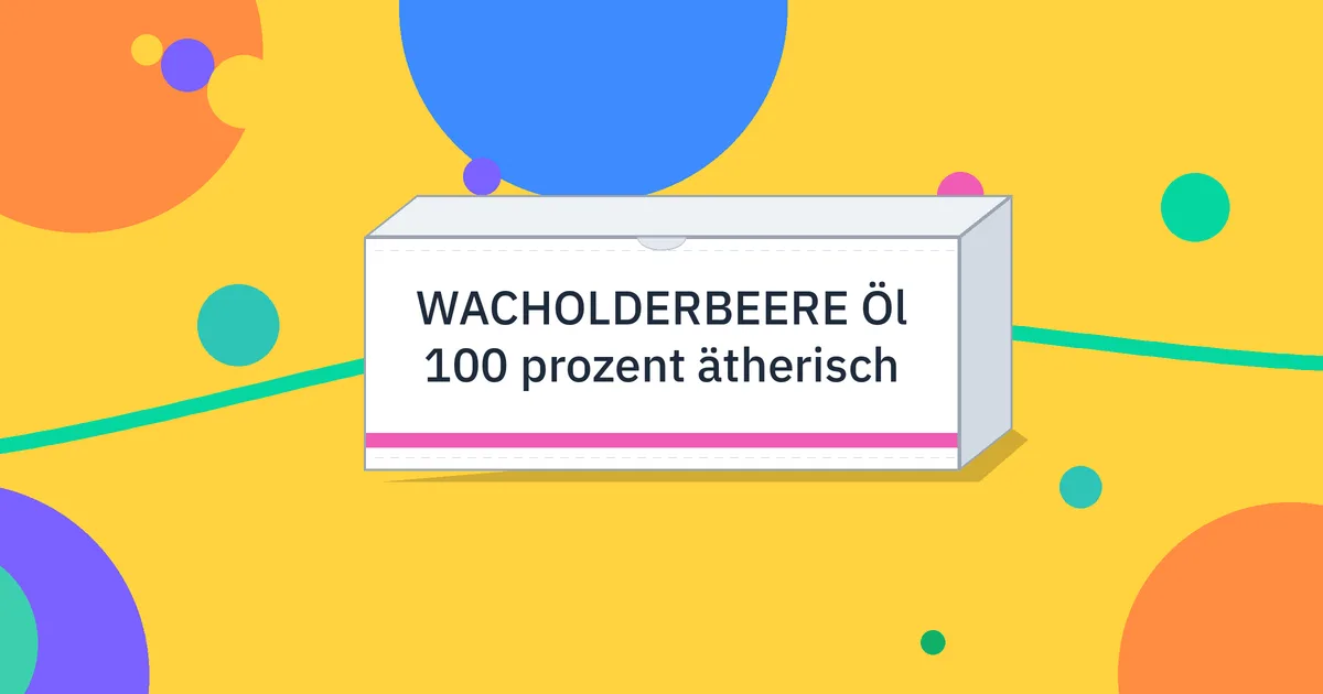 Symbolbild: Packung mit der Aufschrift WACHOLDERBEERE Öl 100 prozent ätherisch (PZN 07206420) – Verfügbarkeit und Bezug in Apotheken in Frankfurt am Main