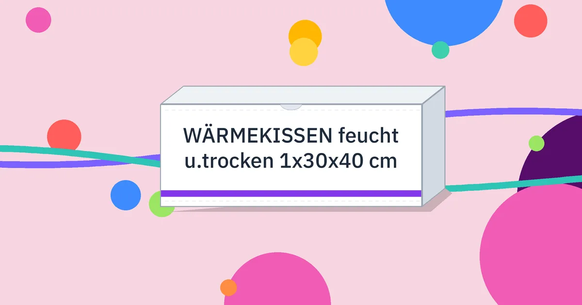 Symbolbild: Packung mit der Aufschrift WÄRMEKISSEN feucht u.trocken 1x30x40 cm (PZN 09883952) – Verfügbarkeit und Bezug in Apotheken in Frankfurt am Main